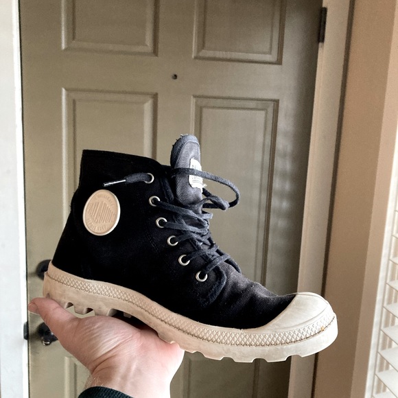 Palladium | Shoes | Mens Size Black And White Paladium Boots | Poshmark